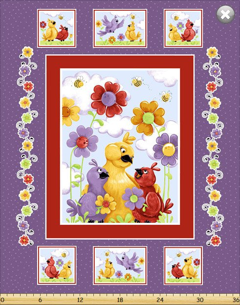 Susy Bee Bird Panel – All You Needle NZ